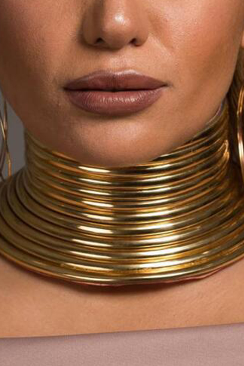 Punk Casual Multilayer Gold Necklace