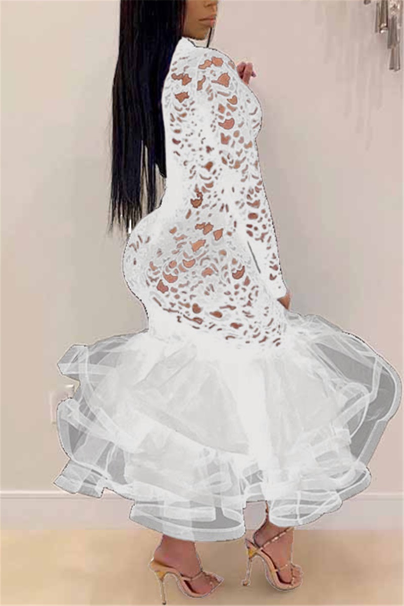 Nightclub Sexy Cutout Lace Black Dress