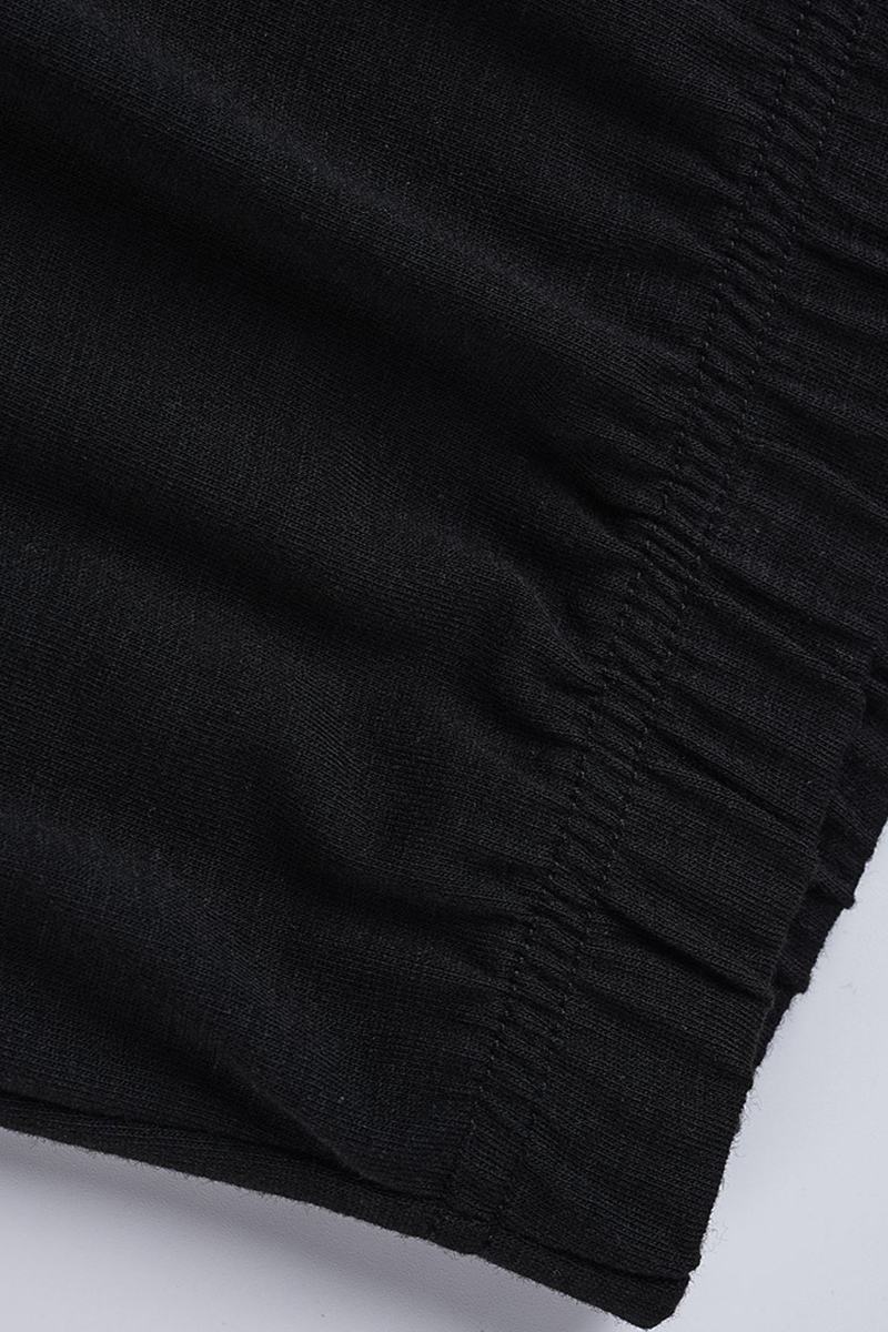 Wholesale Black Fashion Casual Letter Print Basic O Neck Plus Size Two