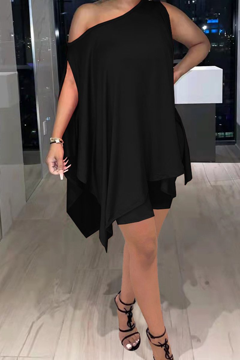 Wholesale Pink Fashion Casual Solid Asymmetrical Oblique Collar ...