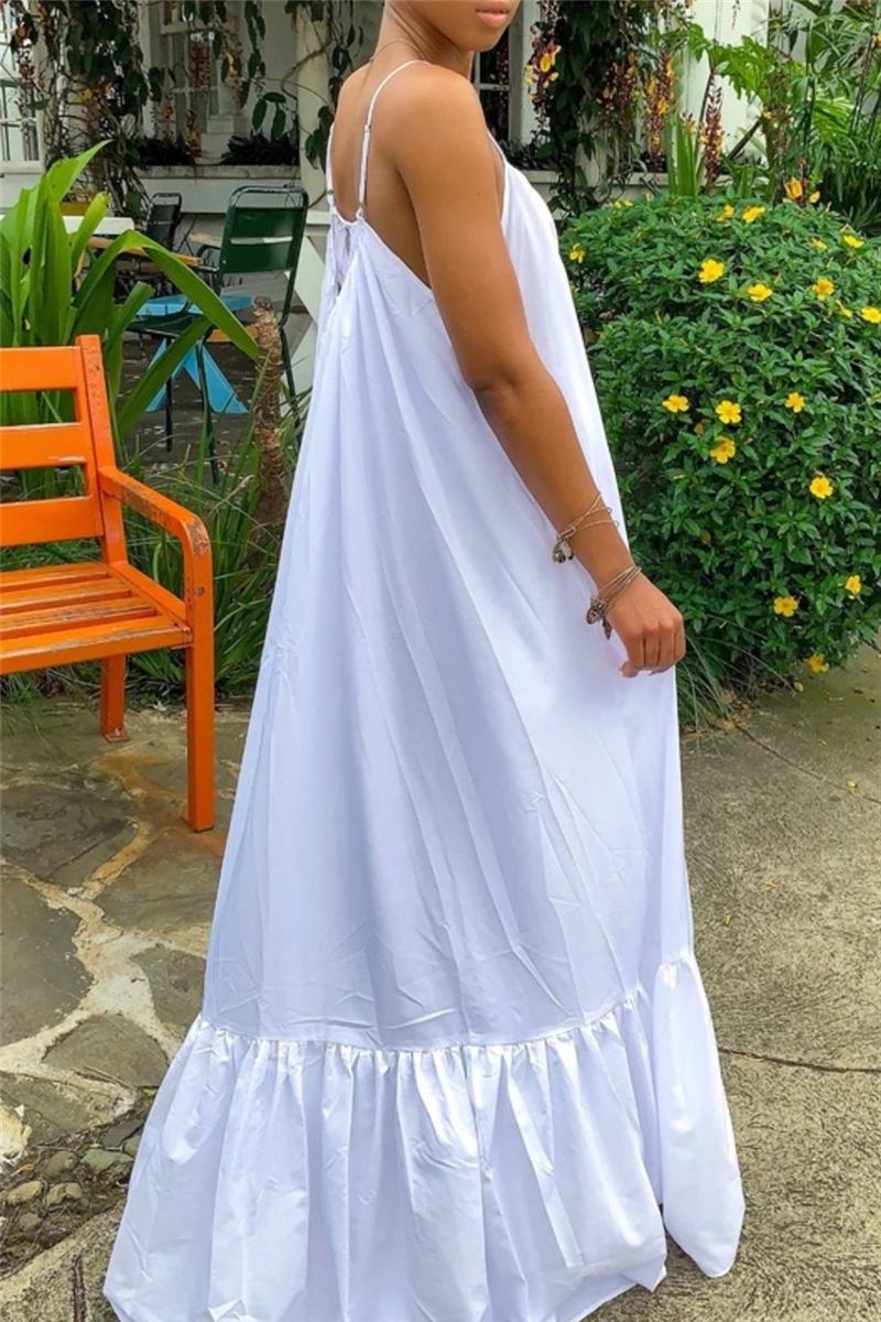 Wholesale Light Purple Sexy Casual Solid Backless Spaghetti Strap Loose