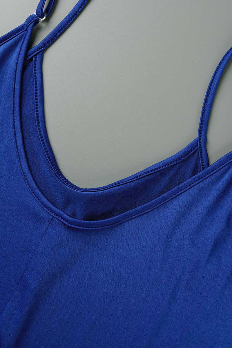 Wholesale Blue Sweet Slip Solid Plus Size K0829-B Online
