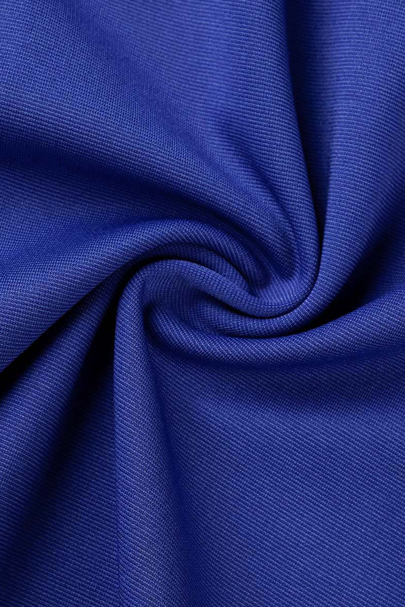 Wholesale Blue Elegant Solid Patchwork Fold Asymmetrical Asymmetrical ...