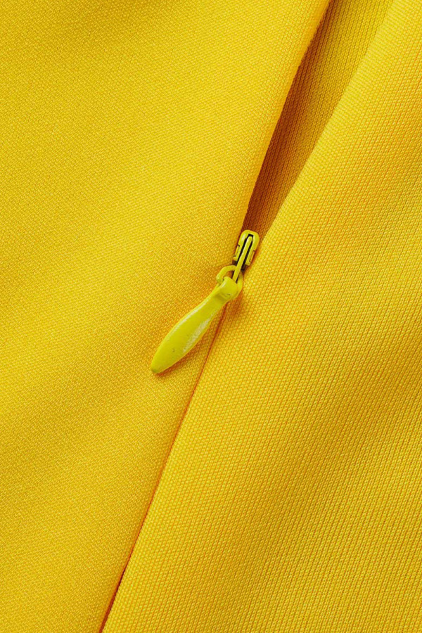 Wholesale Yellow Casual Solid Patchwork O Neck One Step Skirt Plus Size ...