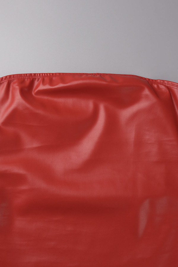 Wholesale Red Sexy Solid Patchwork Strapless Pencil Skirt Dresses ...