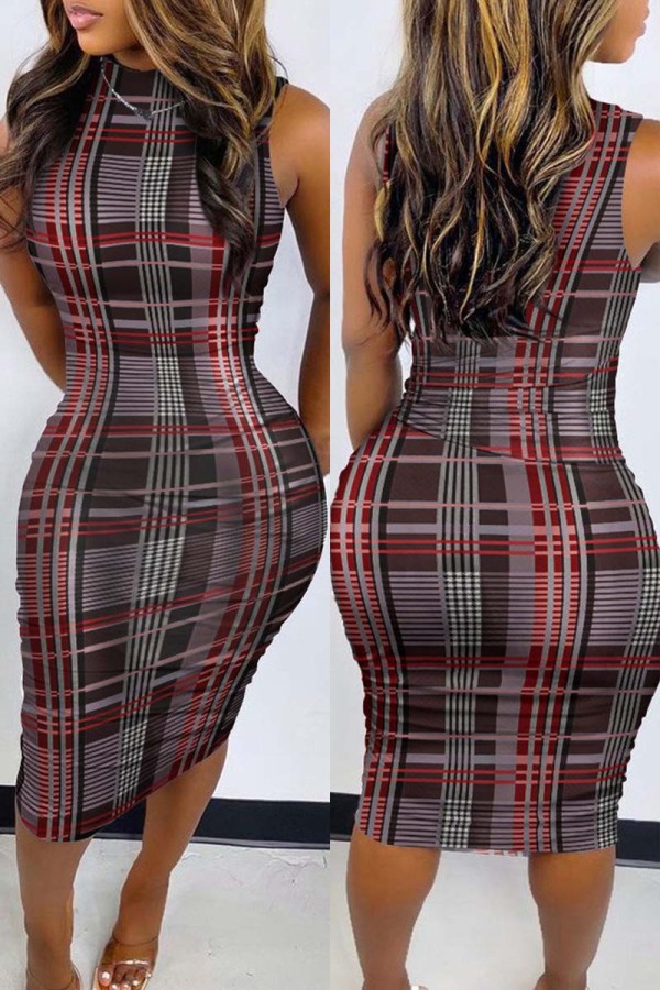 Wholesale Yellow Casual Print Solid Basic O Neck Denim Dress Dresses ...