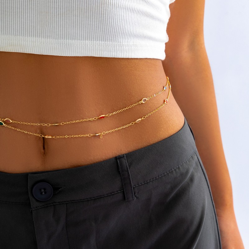 Wholesale Gold Casual Simplicity Patchwork Chains Waist Chain K81305-1 ...