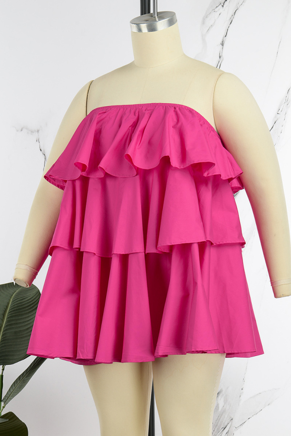 Wholesale White Sexy Casual Solid Patchwork Backless Strapless Tops ...
