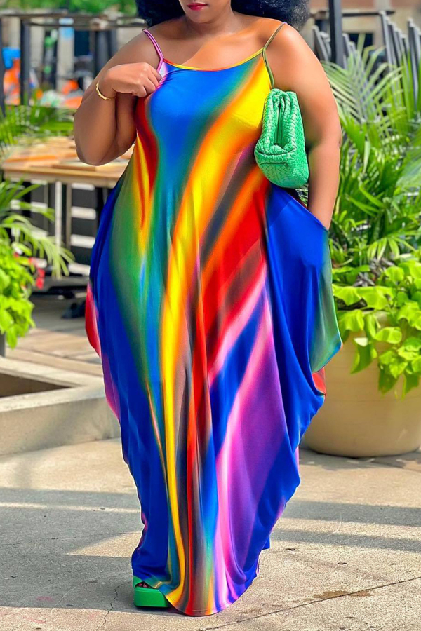 Wholesale Fluorescent Green Gradient Print Colorblock Sleeveless Pocket ...