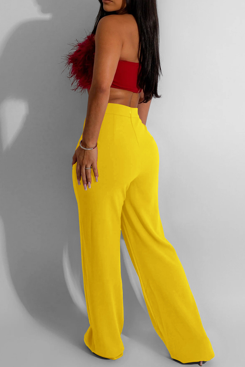 Wholesale Red Casual Solid Basic Regular High Waist Conventional Solid ...
