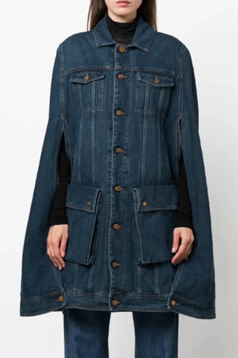 Wholesale Casual Solid Patchwork Slit Turndown Collar Long Sleeve ...