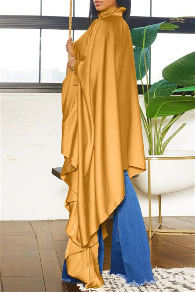 Wholesale Casual Solid Asymmetrical Shirt Collar Tops K102620 Online