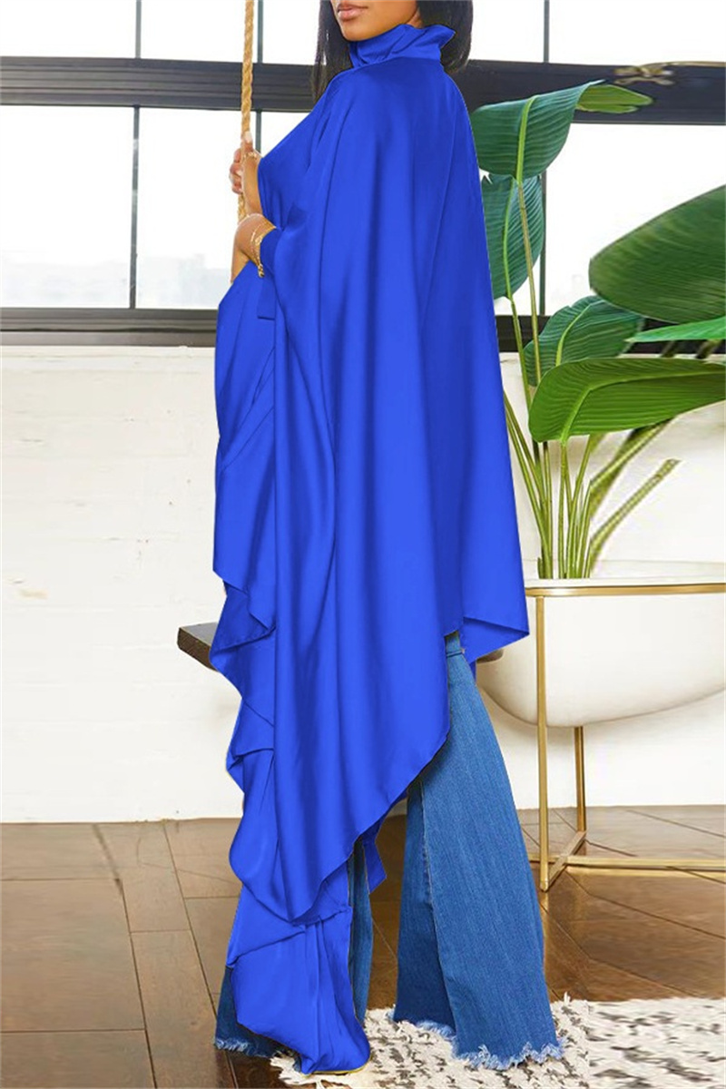 Wholesale Casual Solid Asymmetrical Shirt Collar Tops K102620 Online