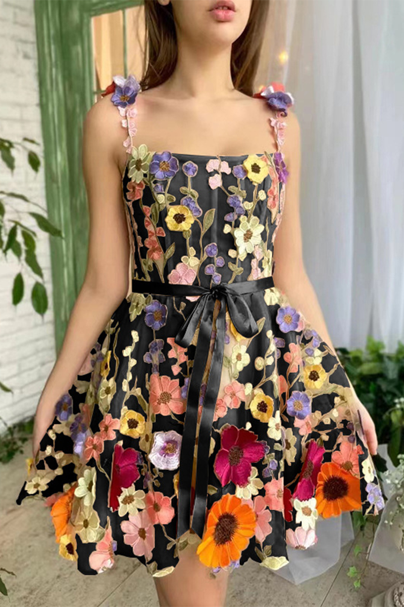 Wholesale Sweet Elegant Flowers Lace Embroidered Princess Dresses ...