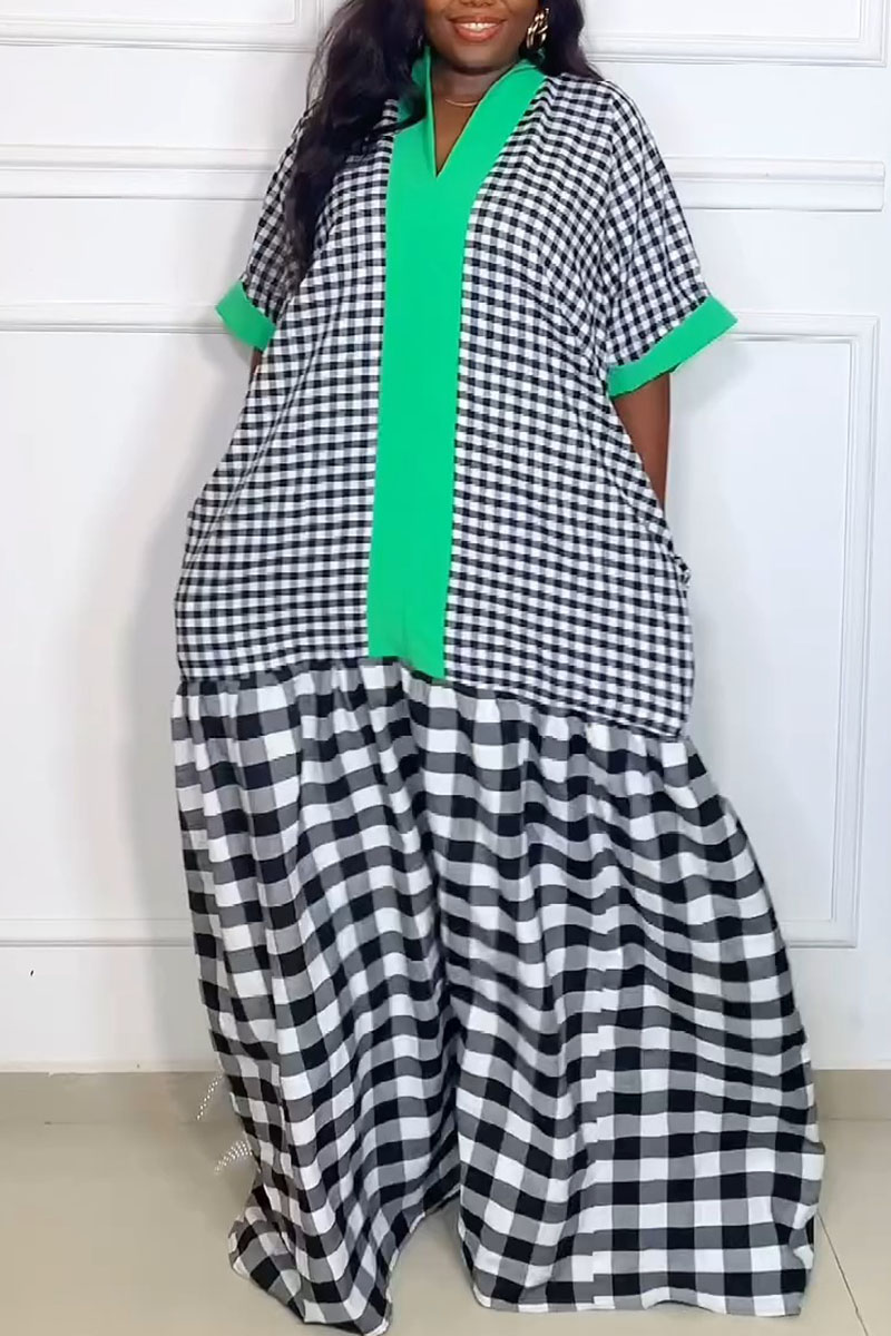 Wholesale Casual Street Daily Elegant College Plaid Patchwork Contrast ...