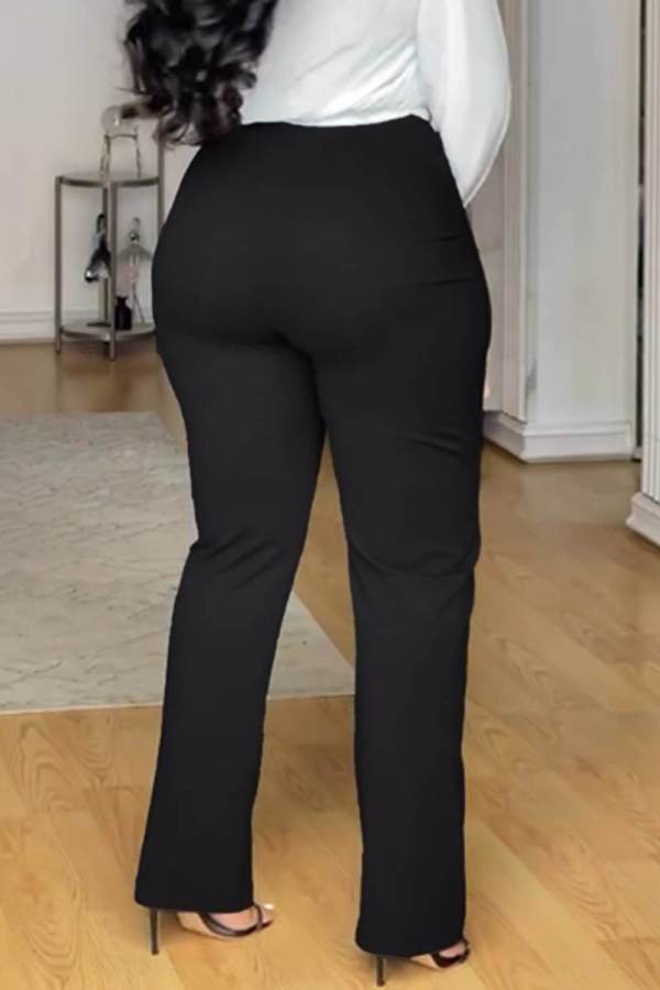 Wholesale Casual Slit Plus Size High Waist Office Lady Pants K114115 Online