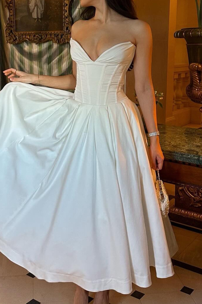 Wholesale Red Formal Evening Party Prom Backless Strapless Long Tube ...