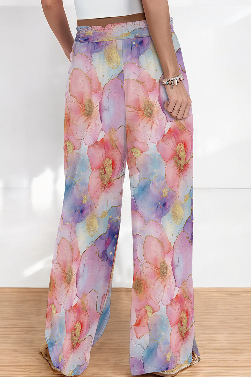 Wholesale Casual Print Draw String Loose Conventional Full Print ...